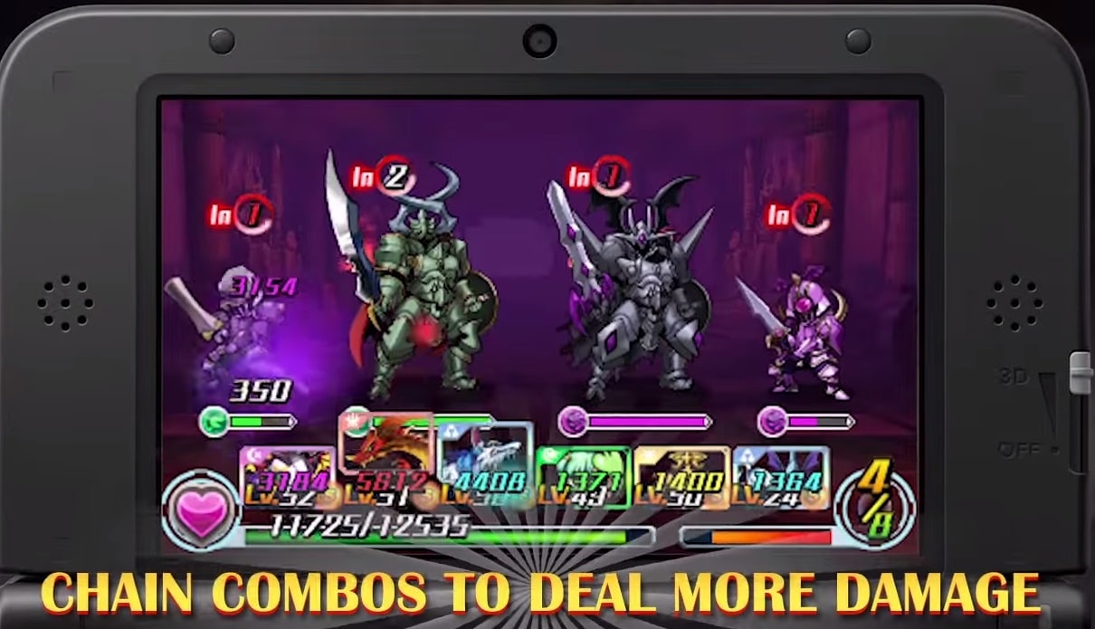 Puzzle and Dragons Z Enemies RPG Attacks Gameplay Screenshot 3DS